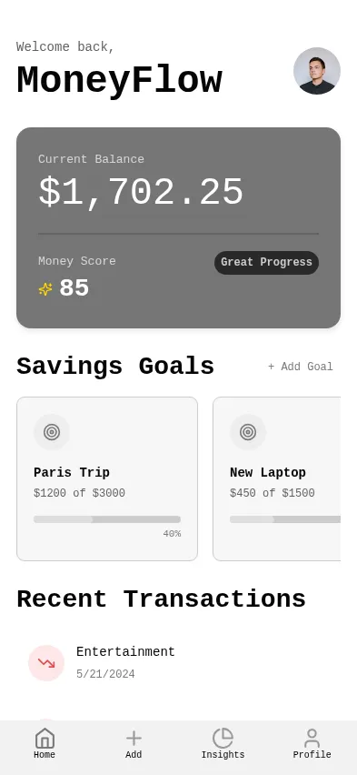 MoneyFlow Budget App