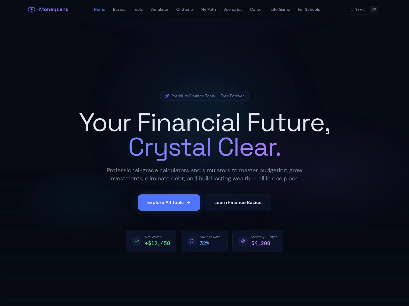 MoneyLens Finance Suite