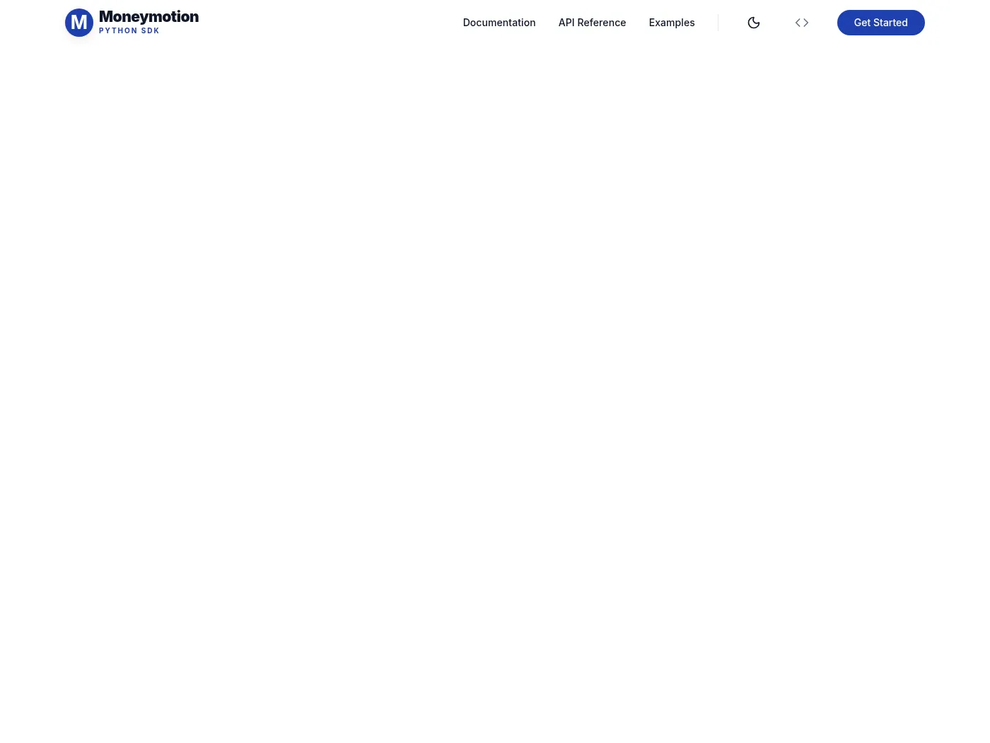 Moneymotion Python SDK