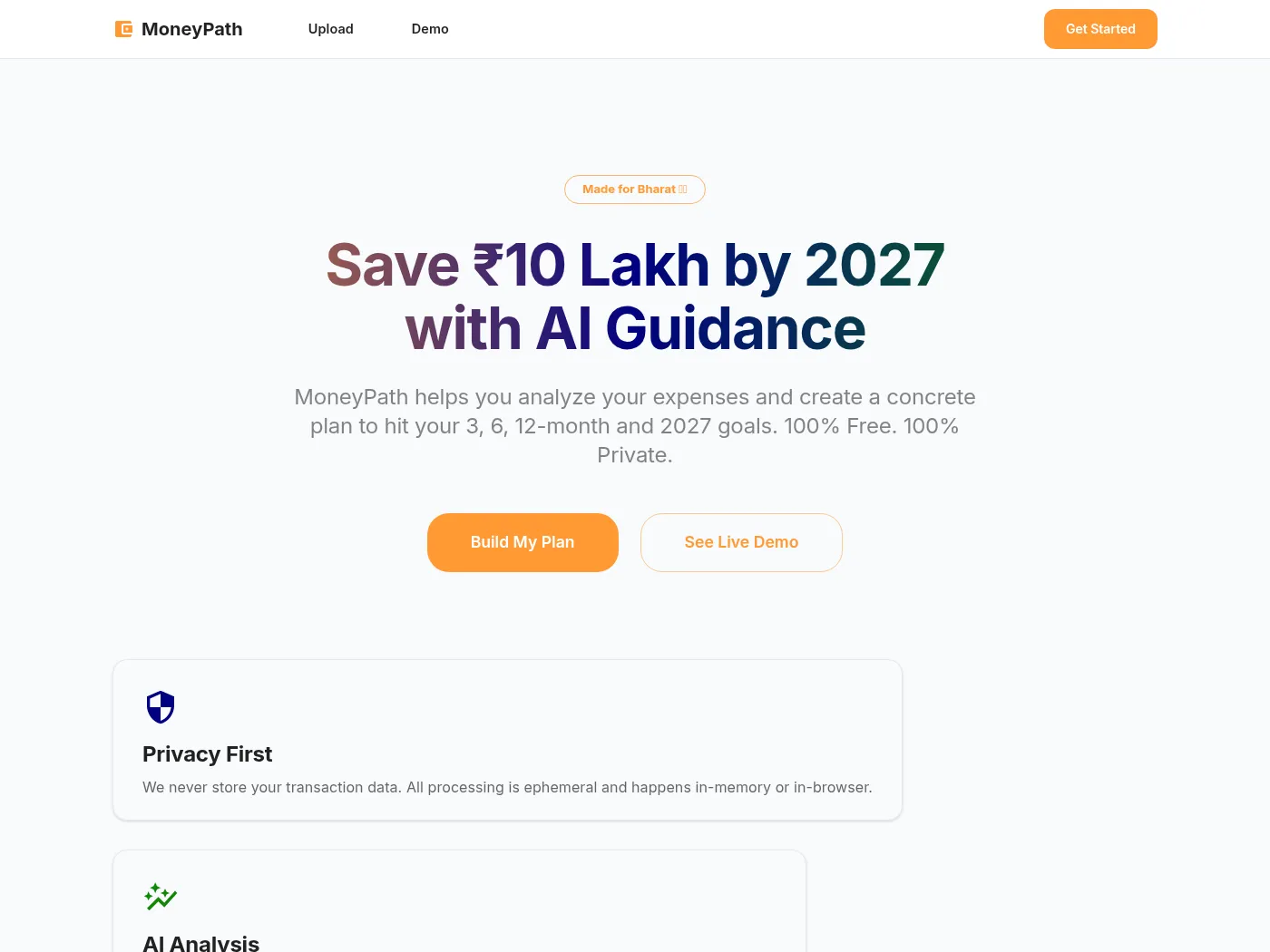 MoneyPath – AI Savings Guide