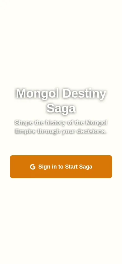 Mongol Destiny Saga