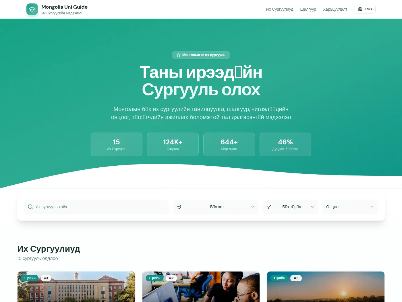 Mongolian University Finder