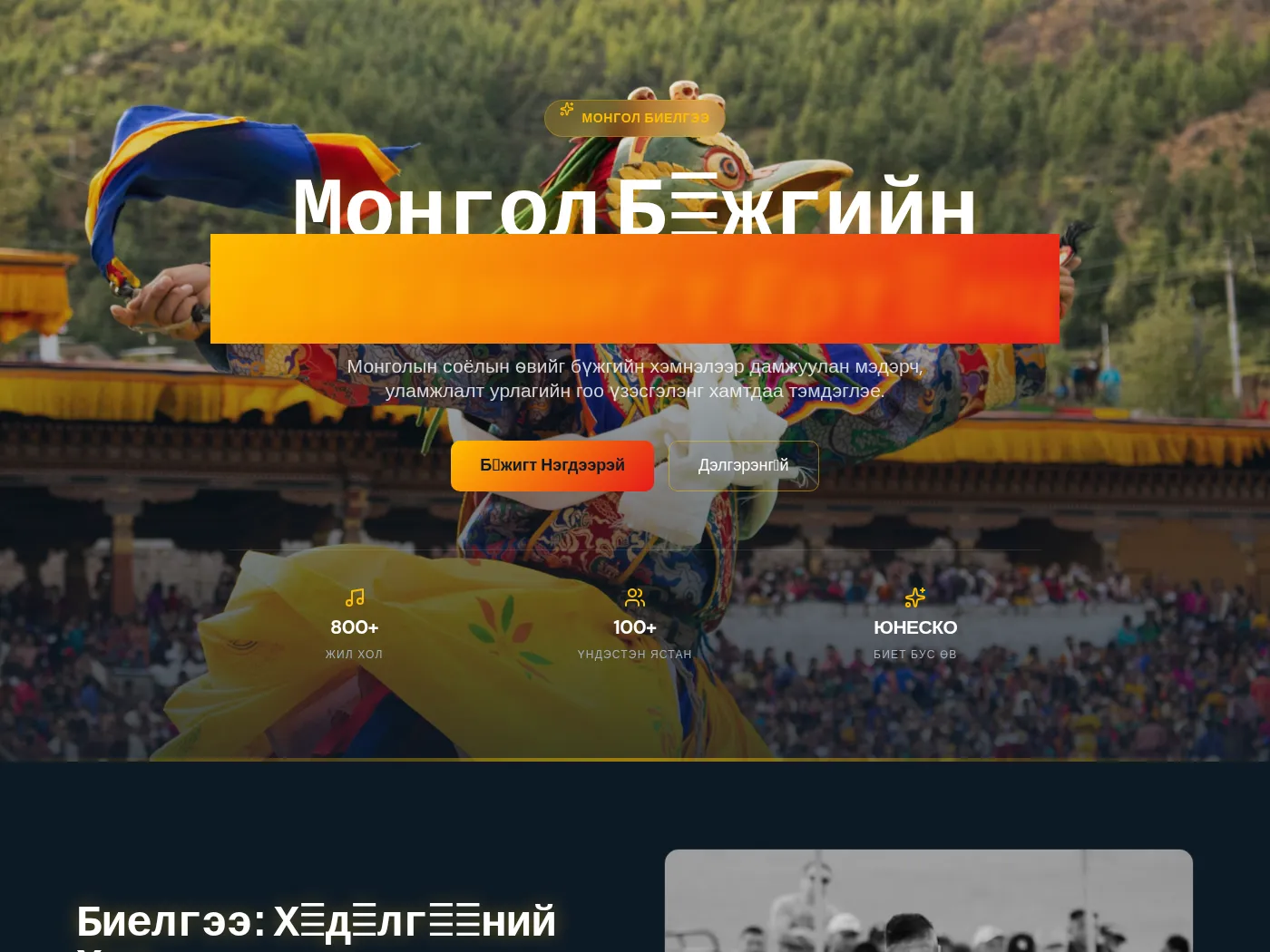 Mongolian Dance Banner