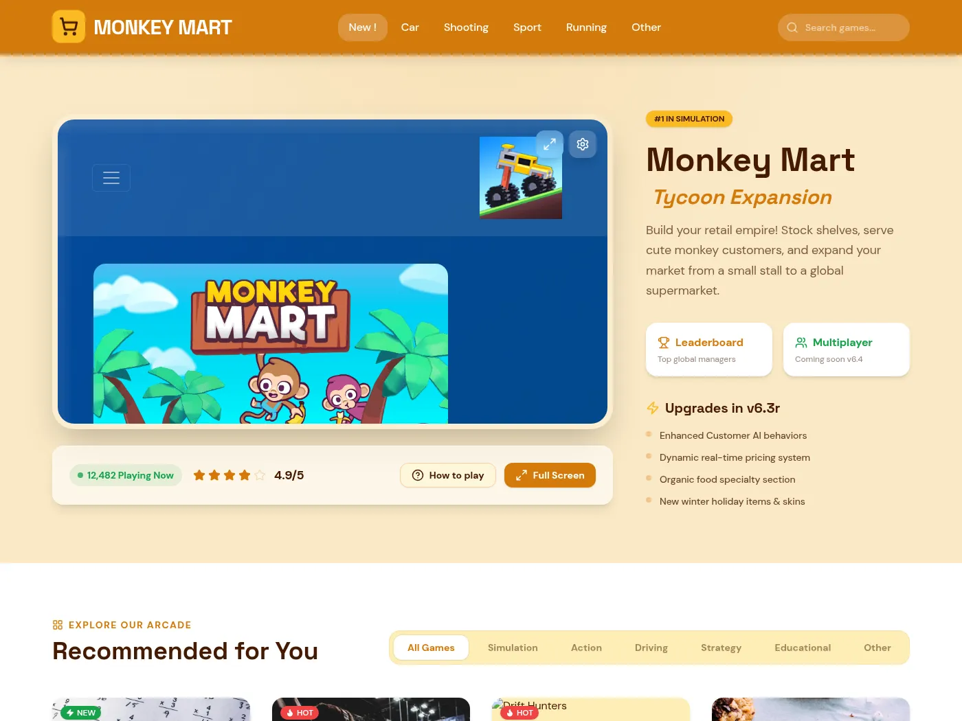 Monkey Mart Web Clone