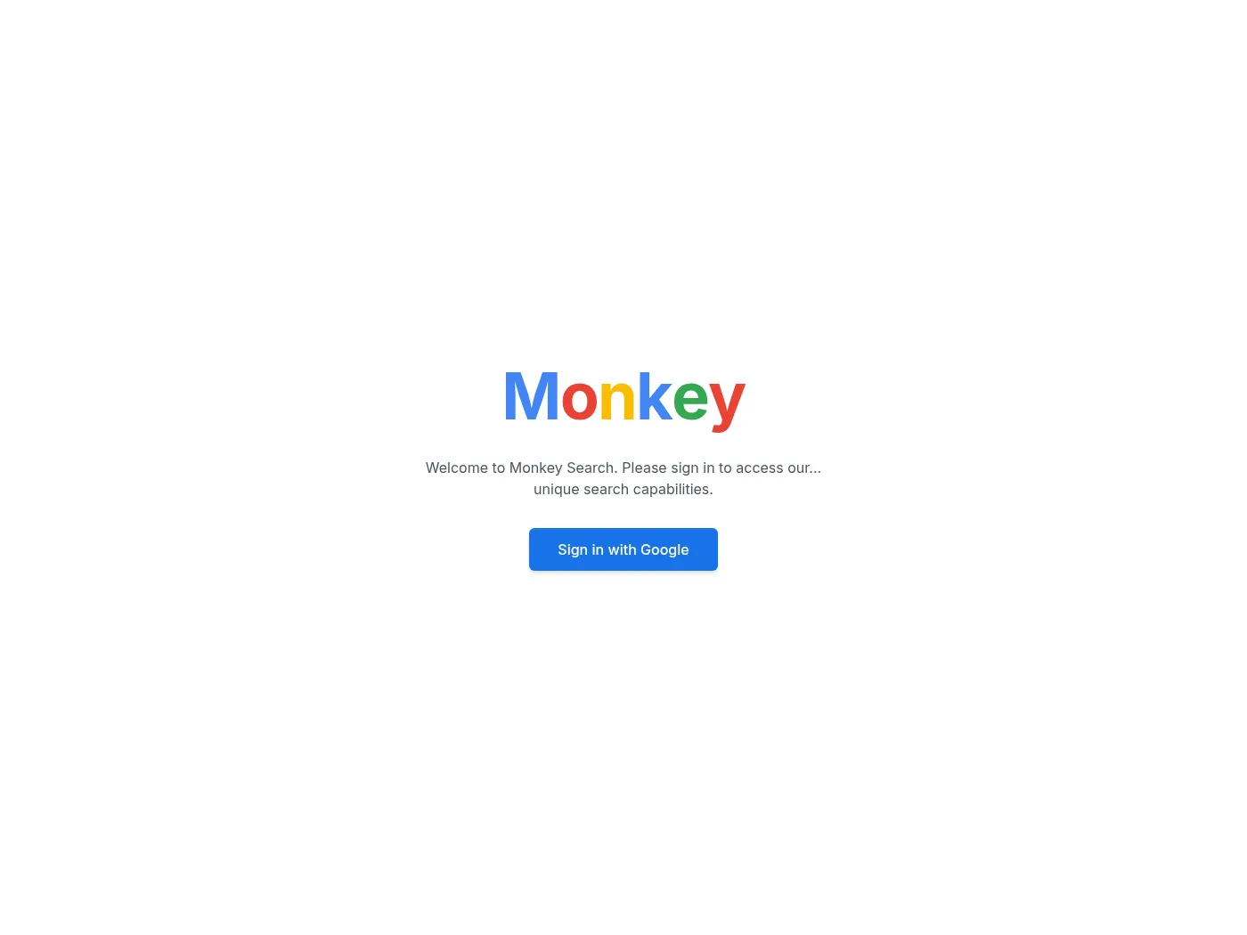Monkey Search Clone