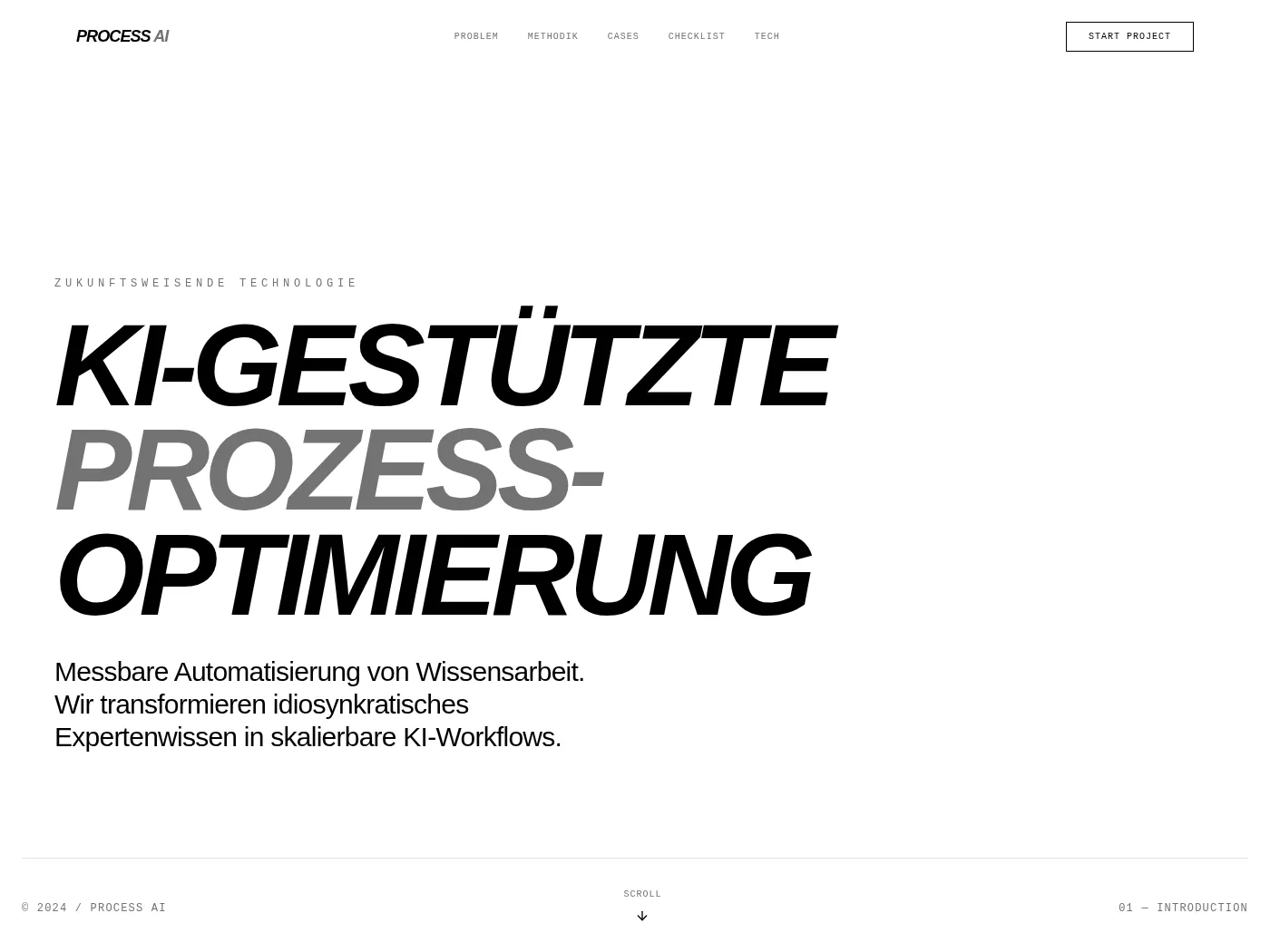 Mono Presentation Onepager