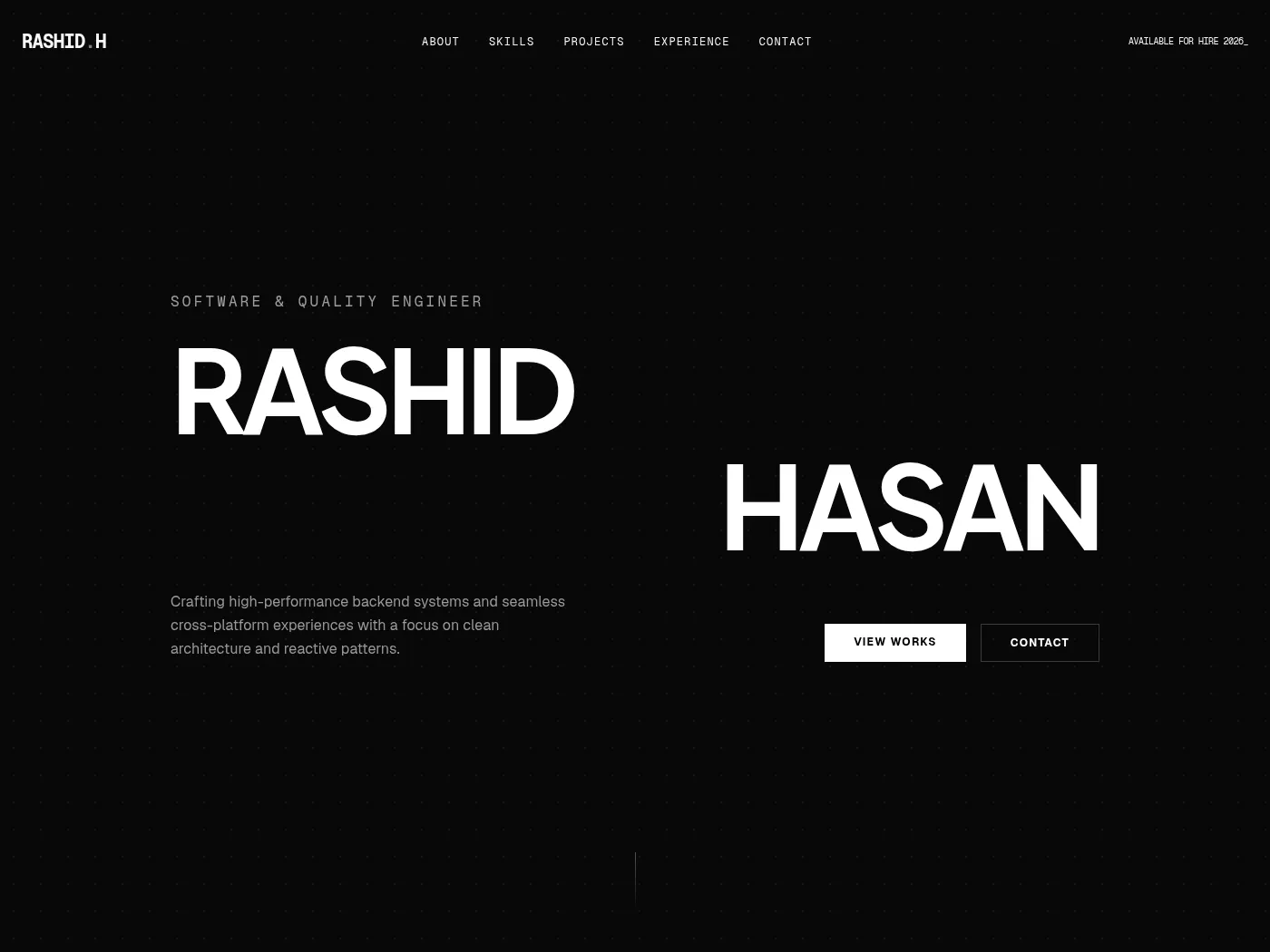 Monochrome Dev Portfolio