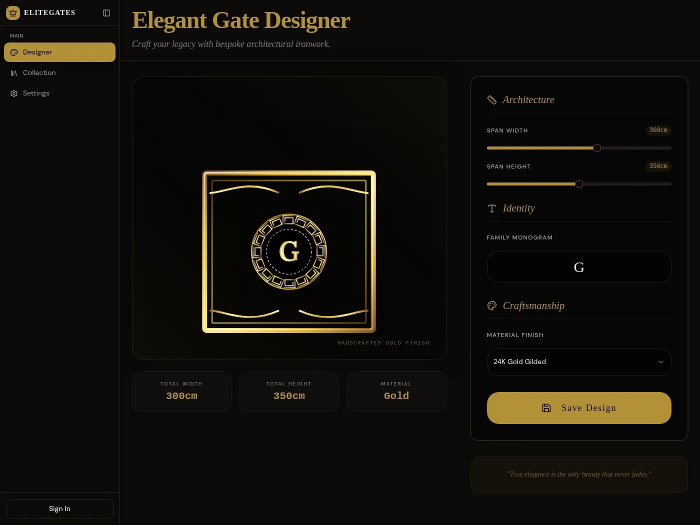 Elegant Gate Designer