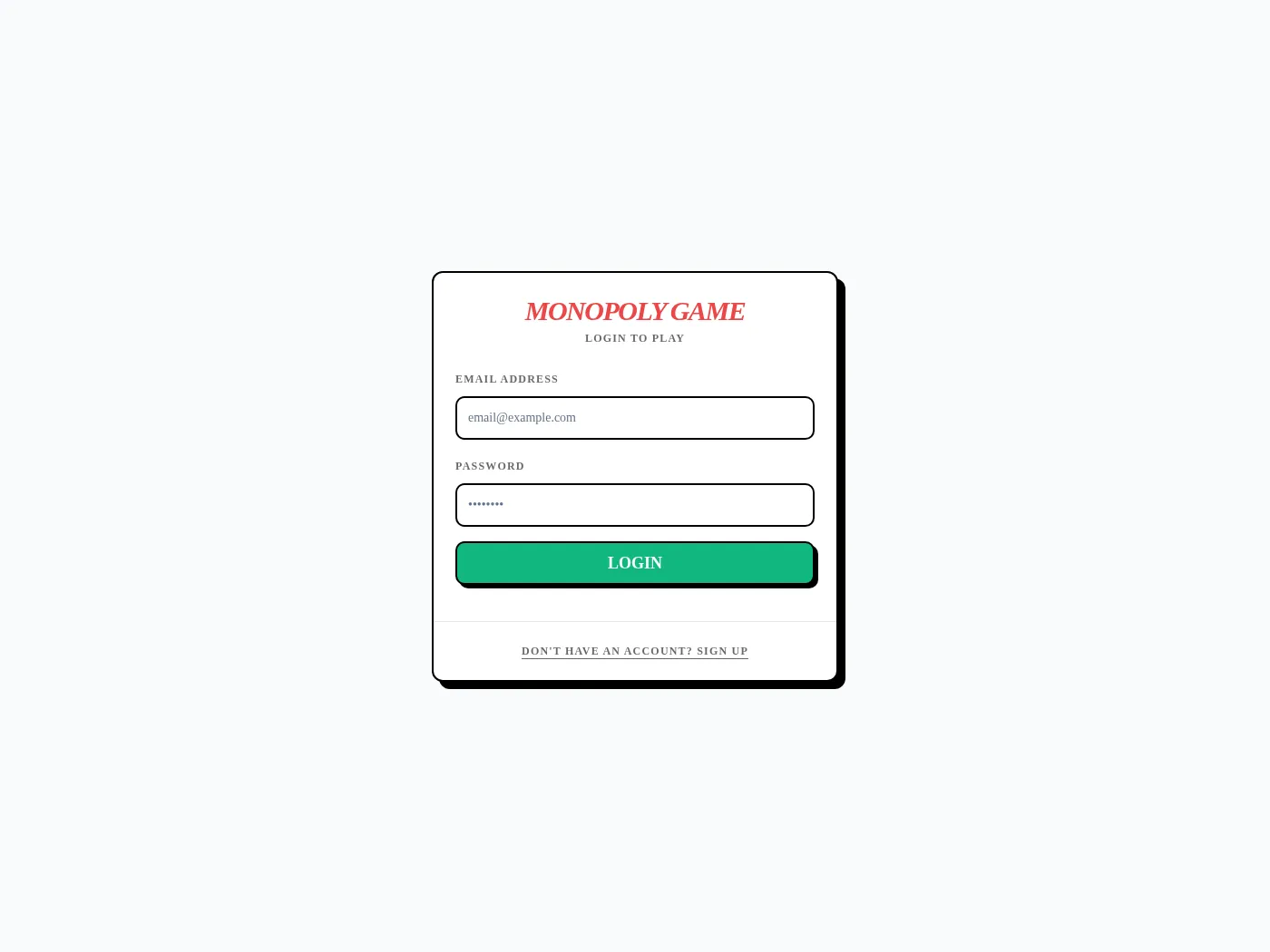 Monopoly Cards Game Site