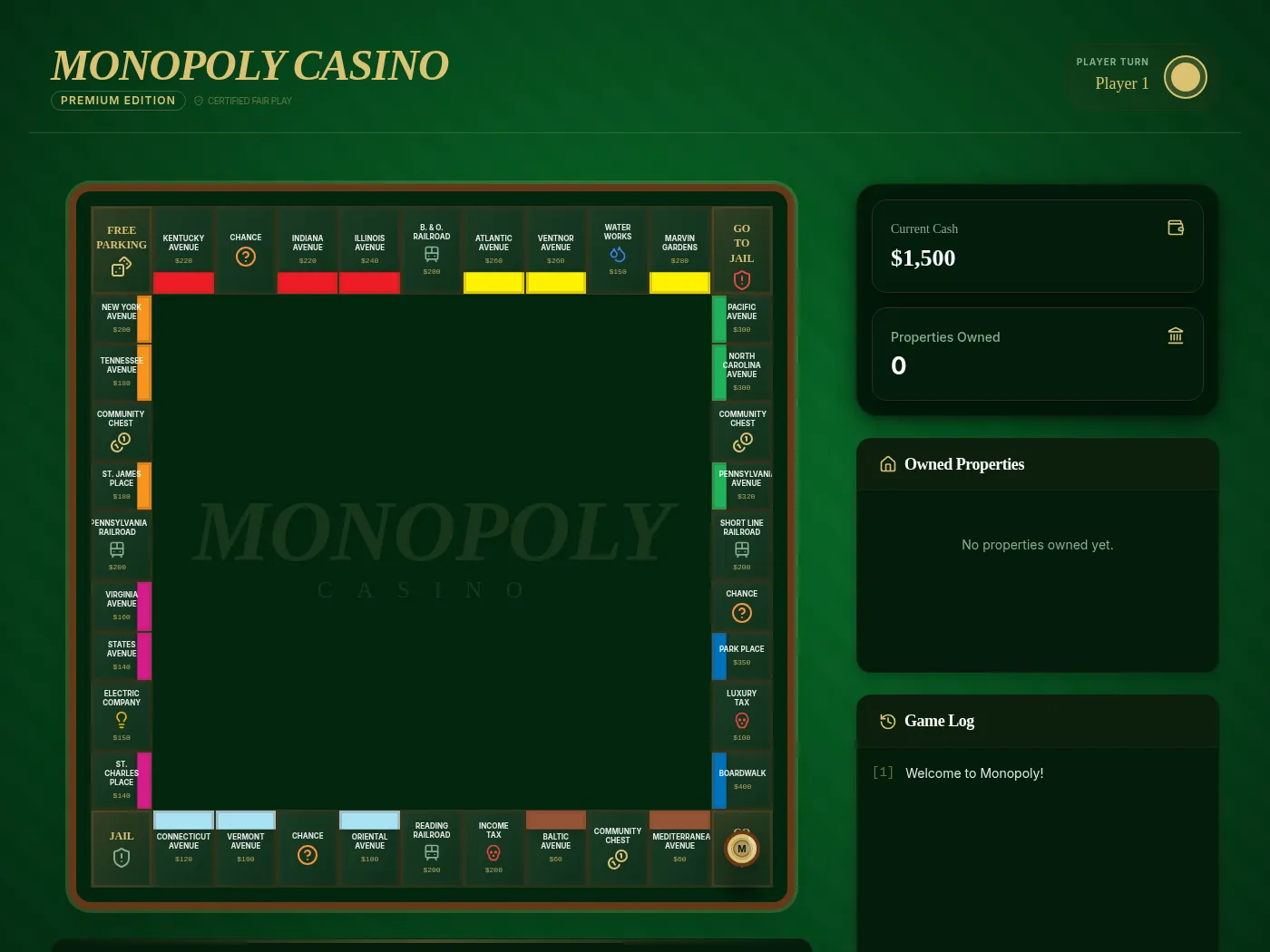 Monopoly Casino Board
