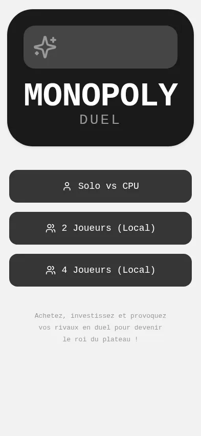 Monopoly Duel Game