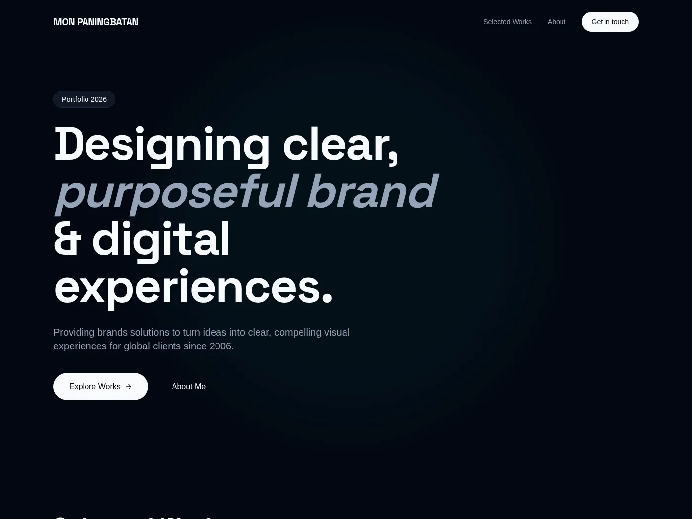 Monpaning Portfolio Redesign