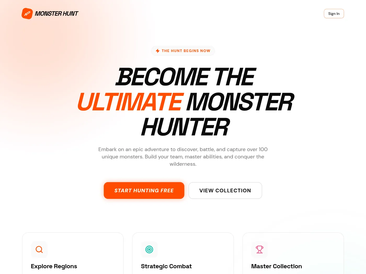 Monster Hunt Game
