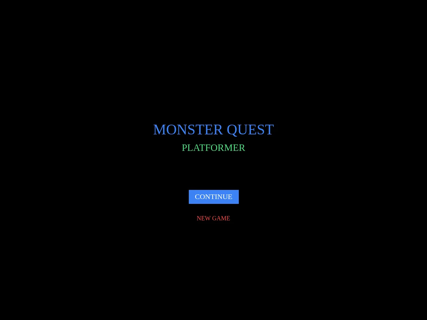 Monster Quest Platformer
