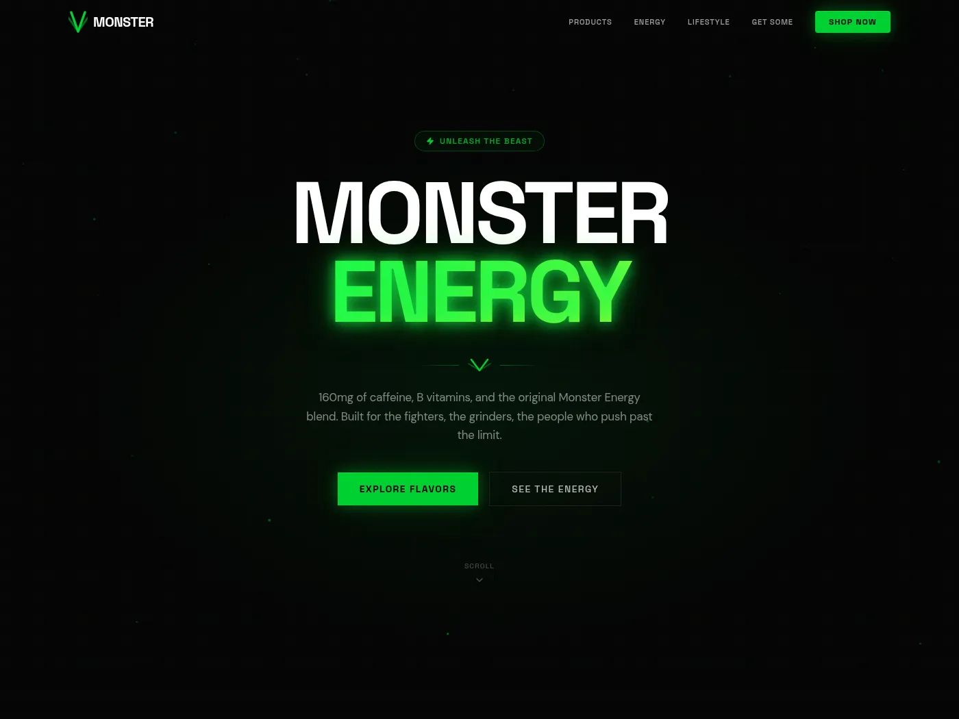 MonsterEnergy Interactive Page