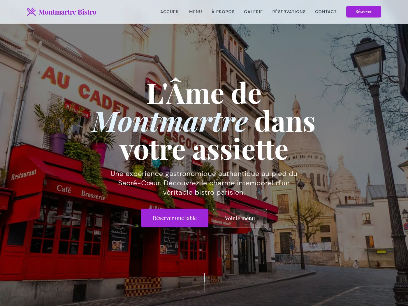 Montmartre Bistro Web