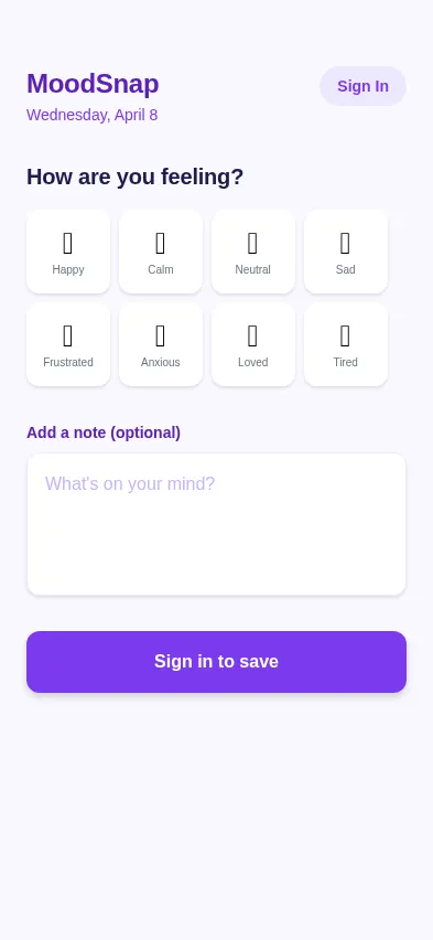 MoodSnap Journal
