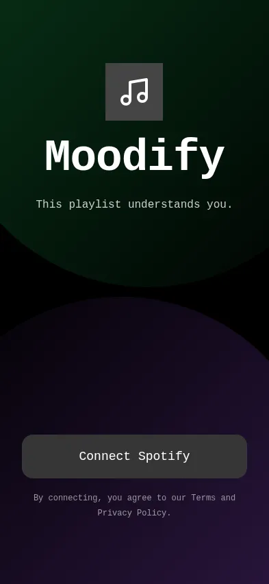 Moodify AI Music App