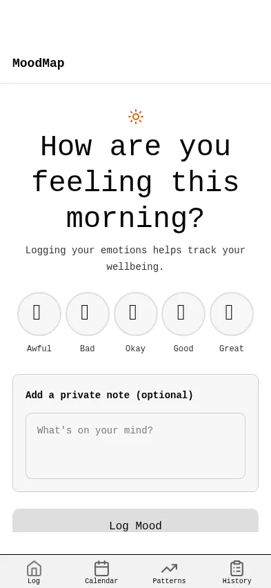 MoodMap Journal