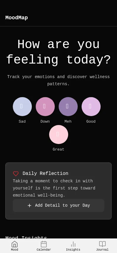 MoodMap Tracker