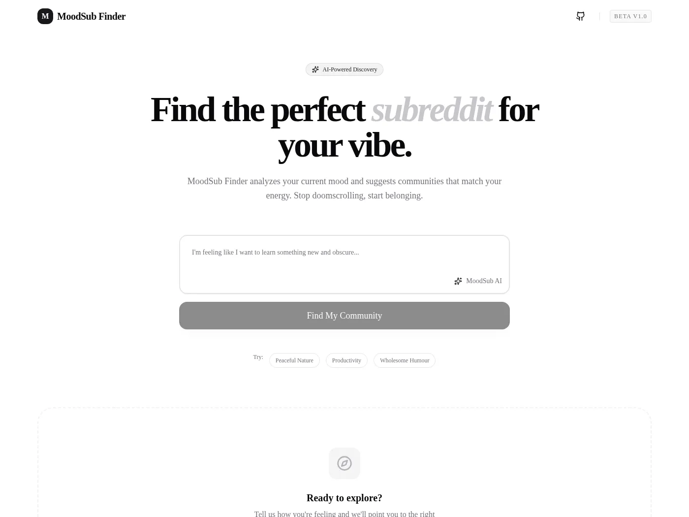 MoodSub Finder