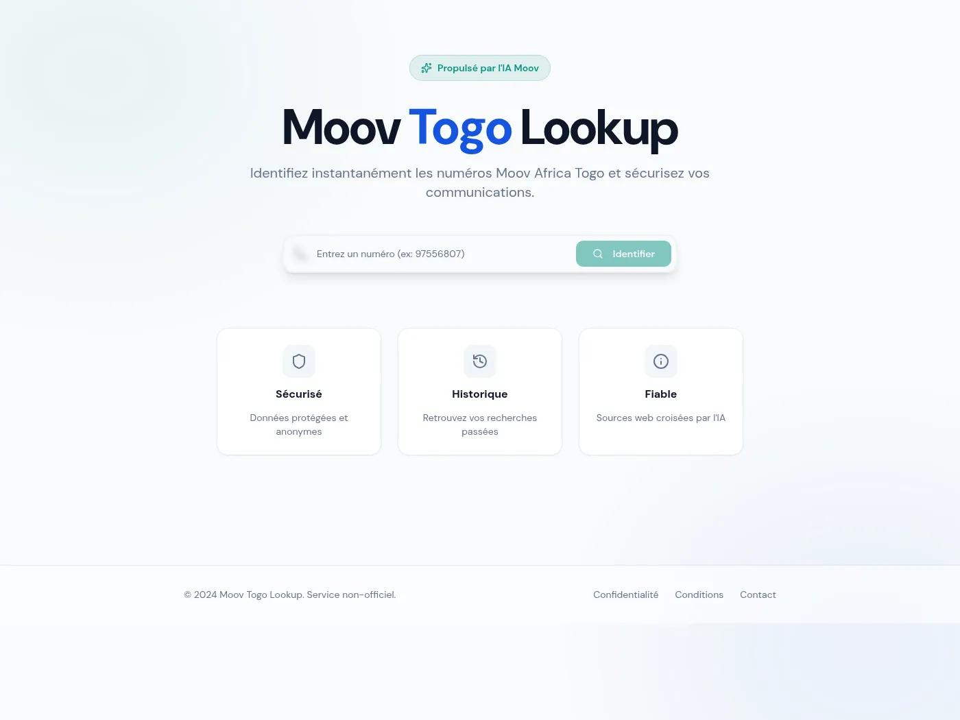 Moov Togo Number Lookup