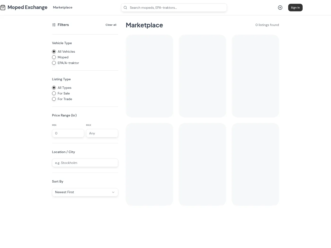 Moped Exchange Marketplace