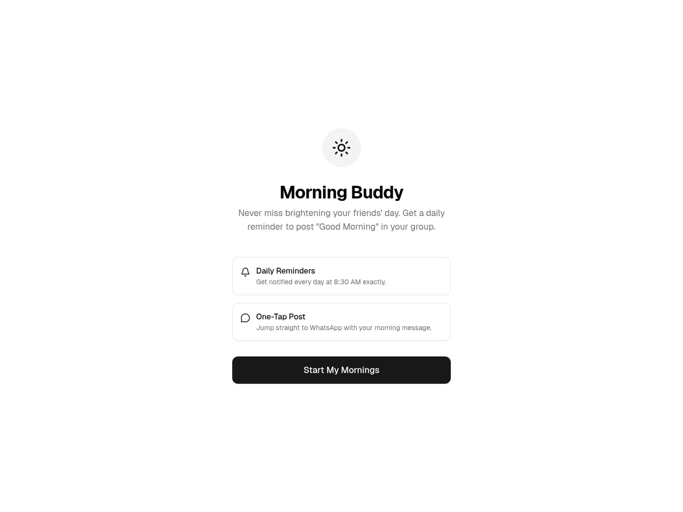 Morning Reminder Buddy