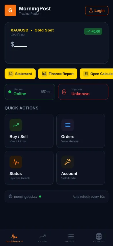 MorningPost Trading App