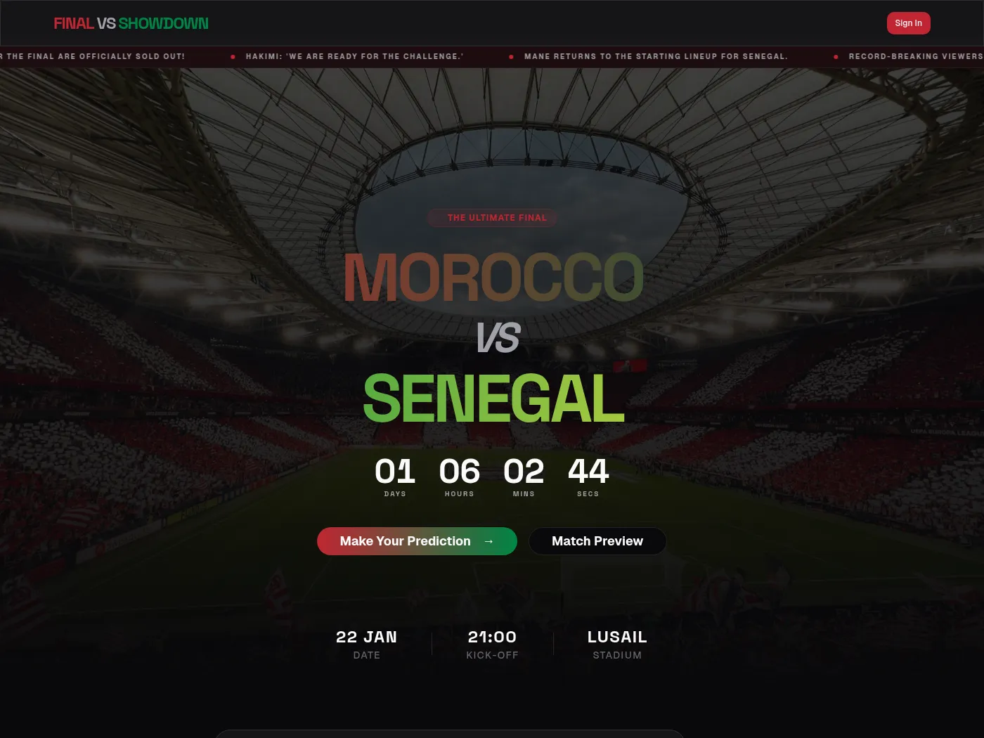 Final Showdown: Morocco vs Senegal