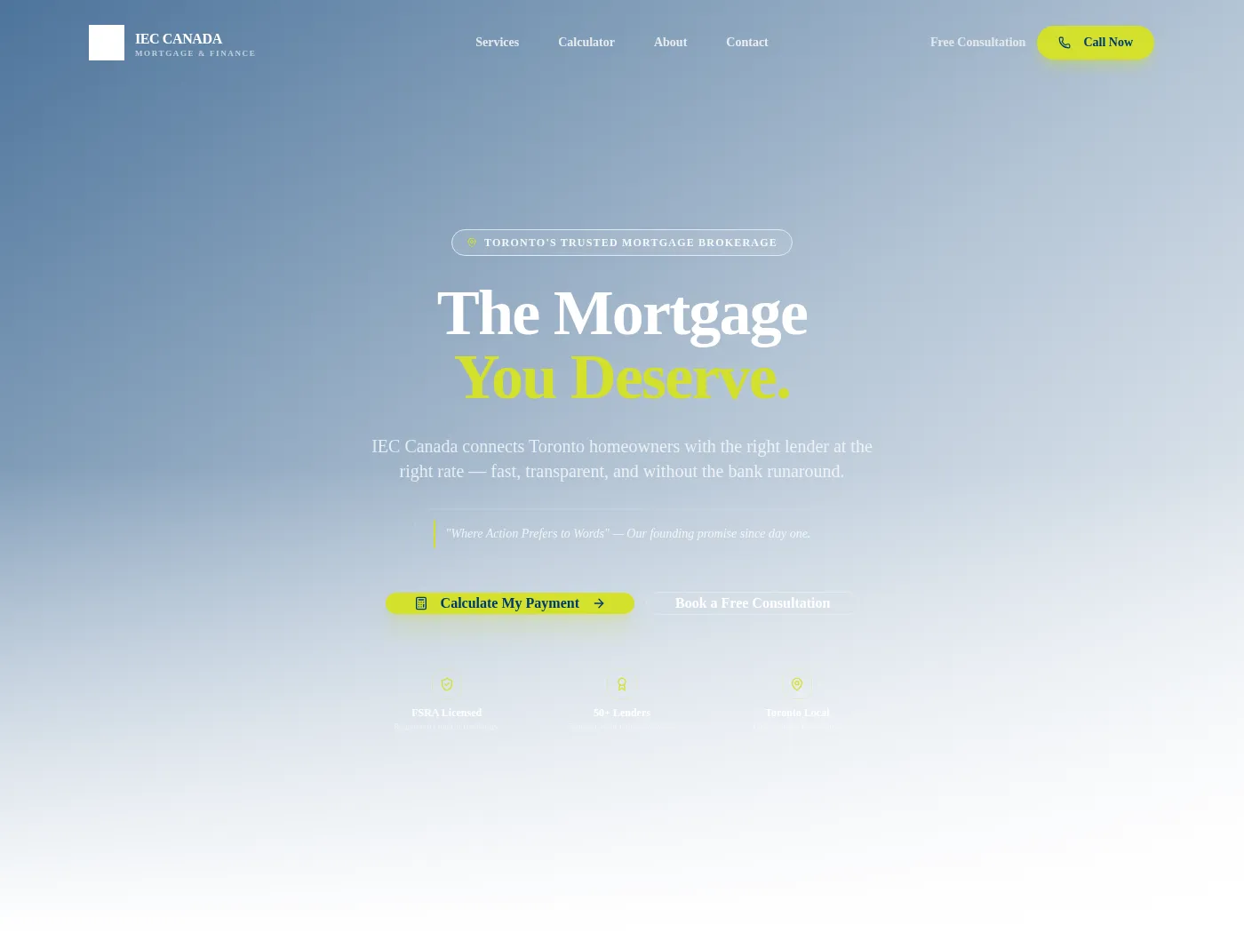 IEC Canada Mortgage Site