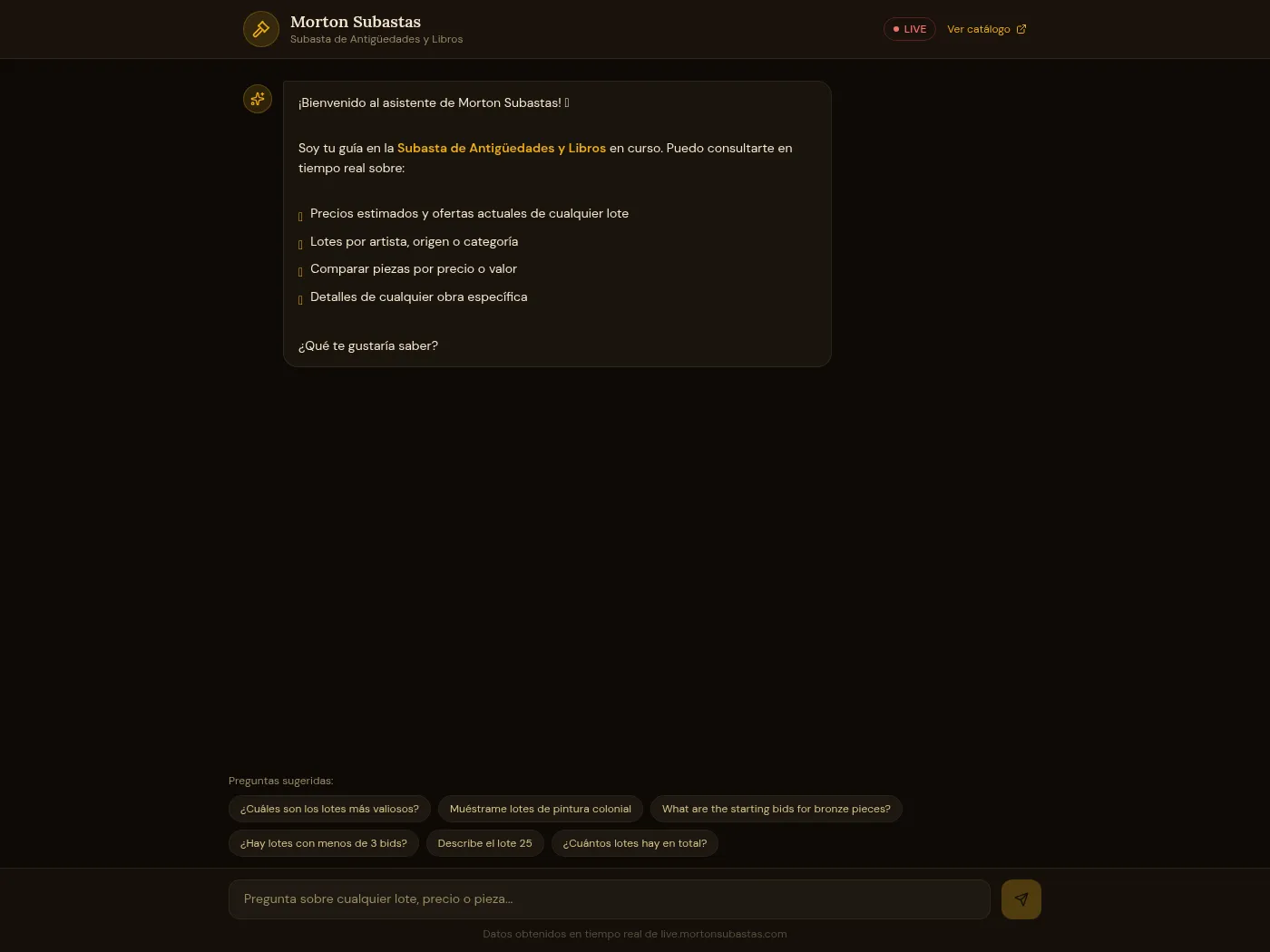 Morton Auction Chatbot