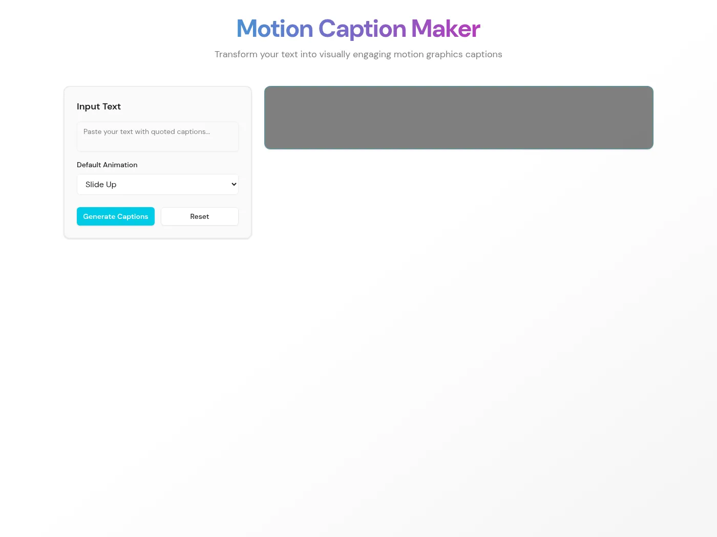 Motion Caption Creator