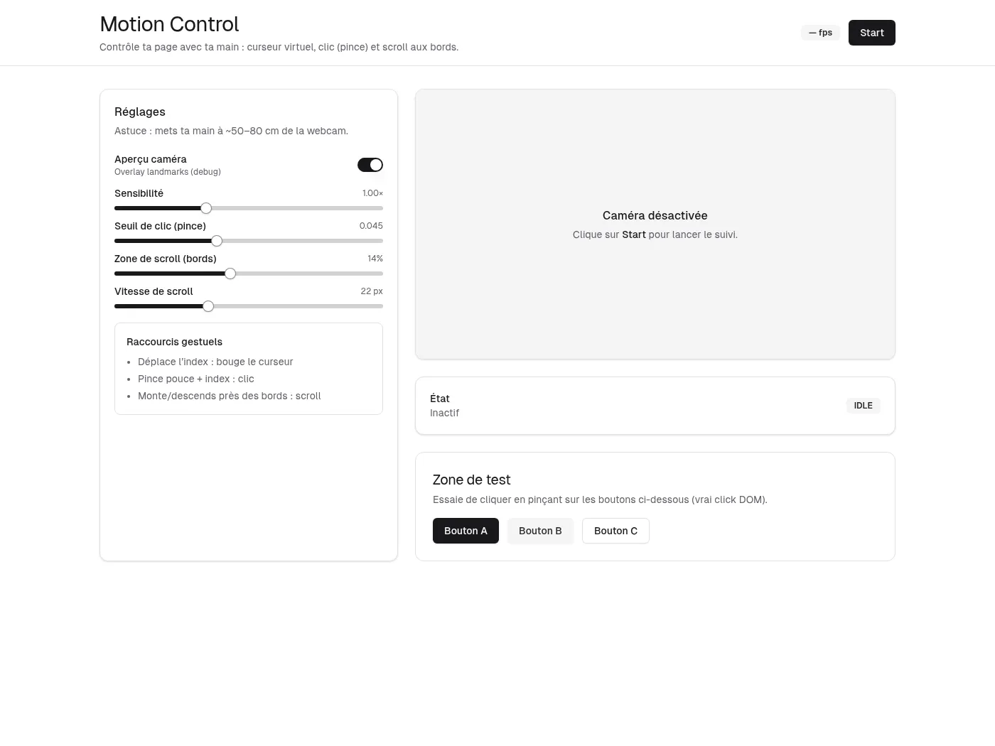 Motion Control Web App