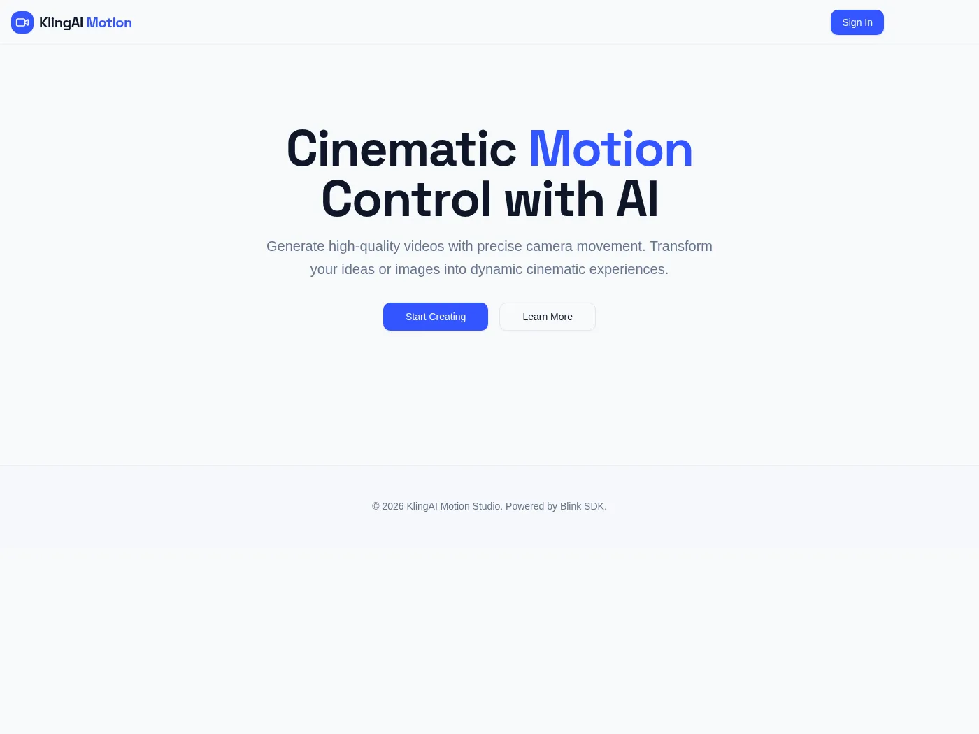 KlingAI Motion Studio