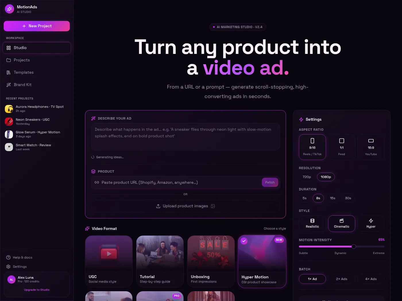 MotionAds AI Studio