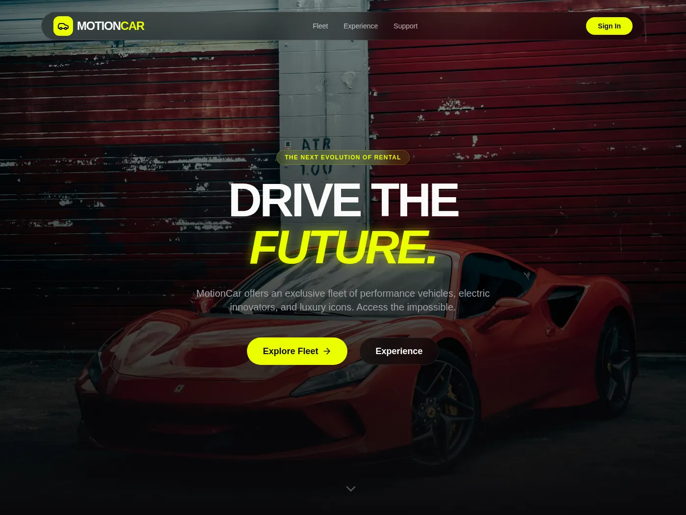 MotionCar Rental System