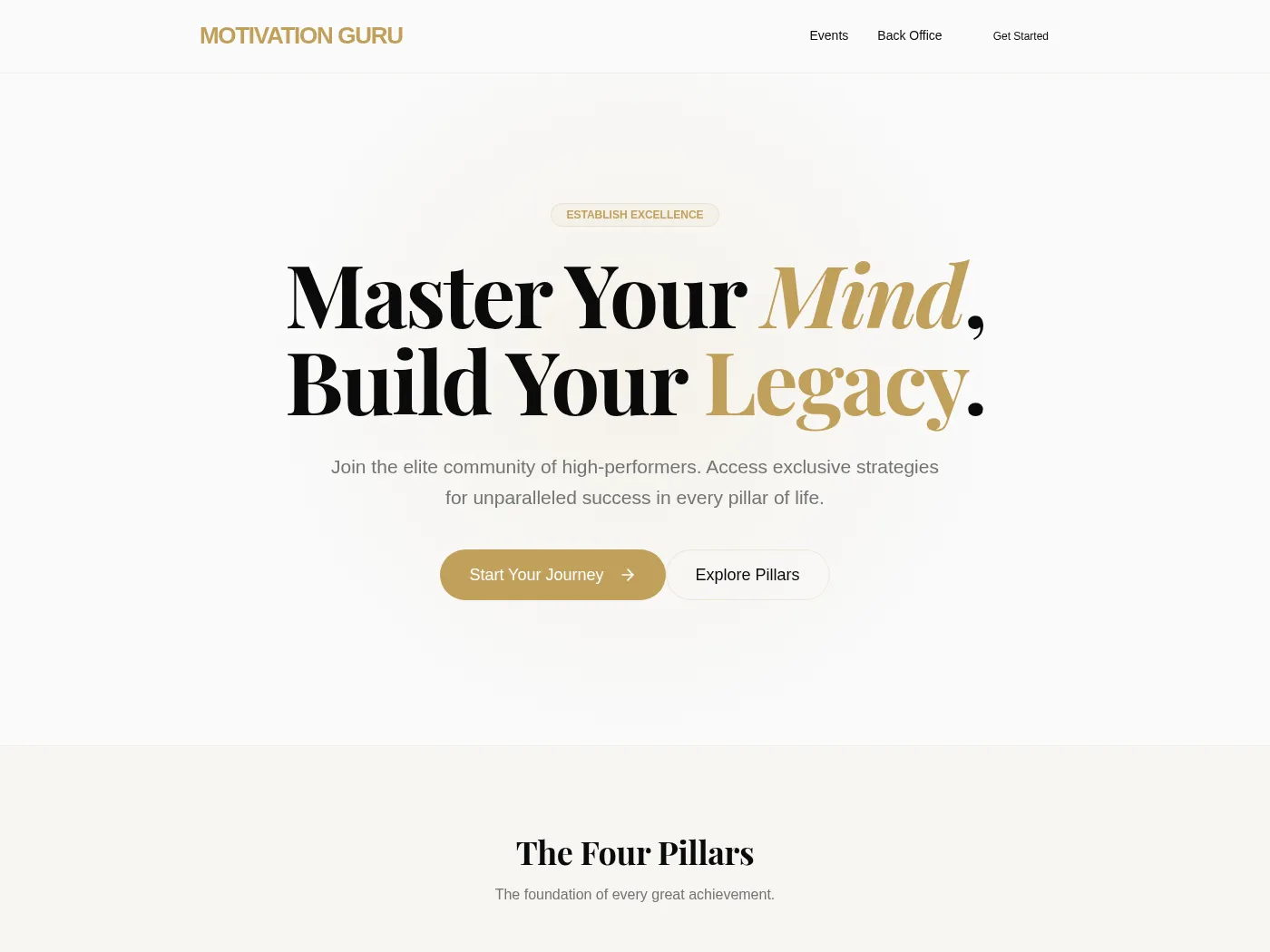 Motivation Guru Platform