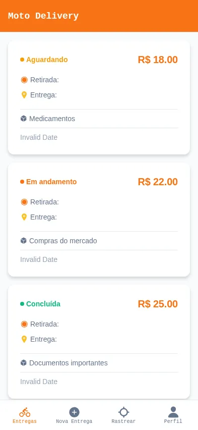 Moto Delivery App