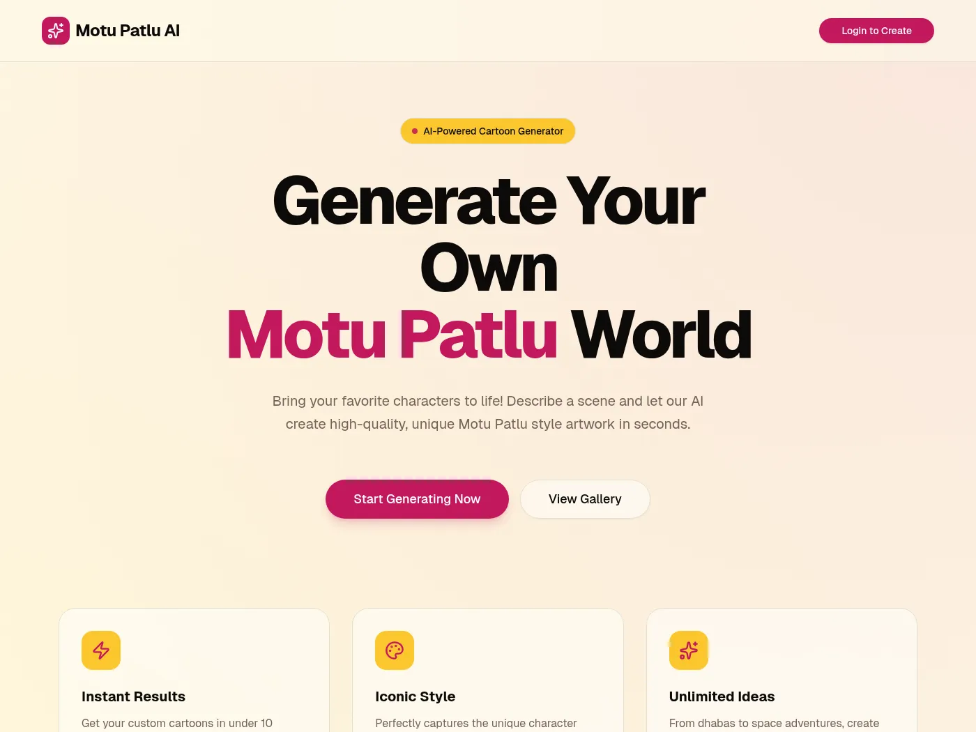 Motu Patlu Cartoon Generator