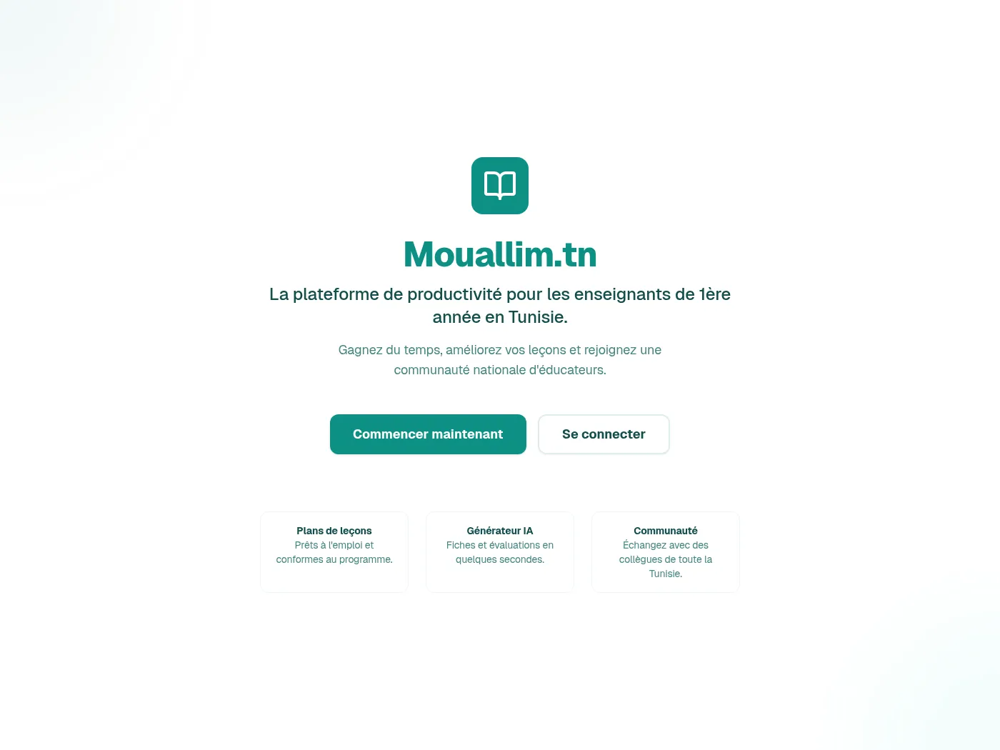 Mouallim.tn Teacher Platform