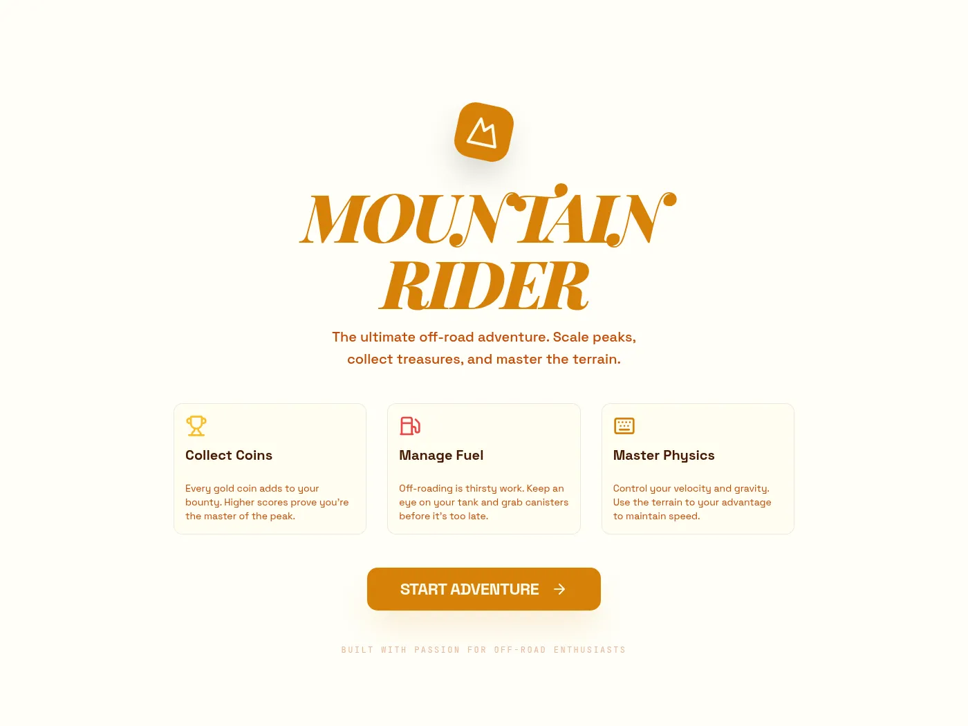 Mountain Rider Game