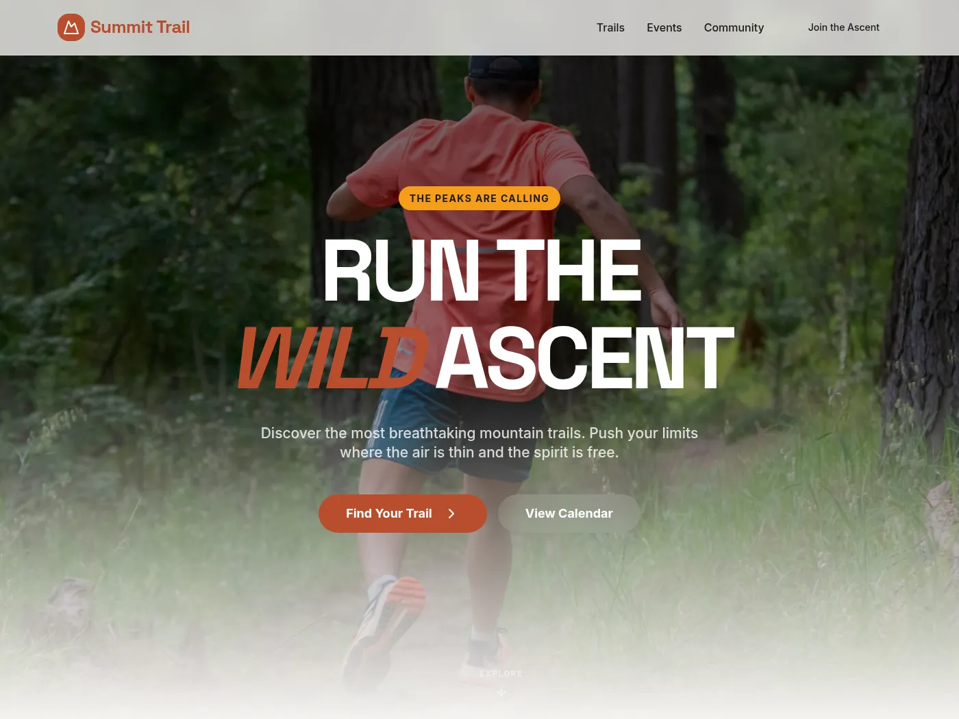 Mountain Trail Run Page