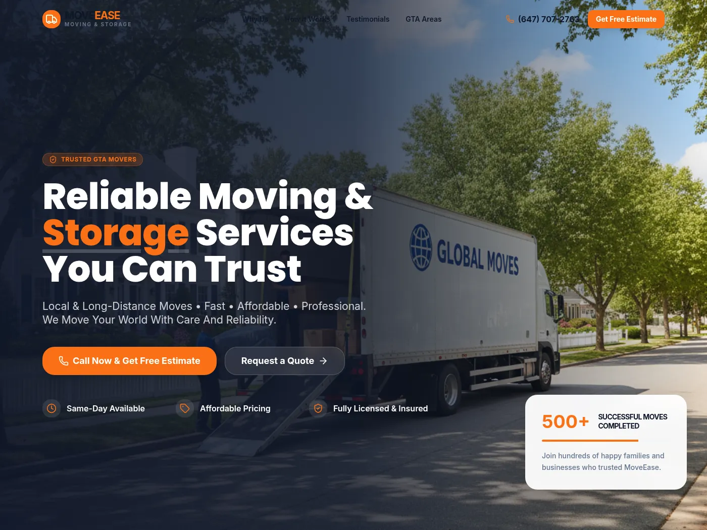MoveEase Web Landing