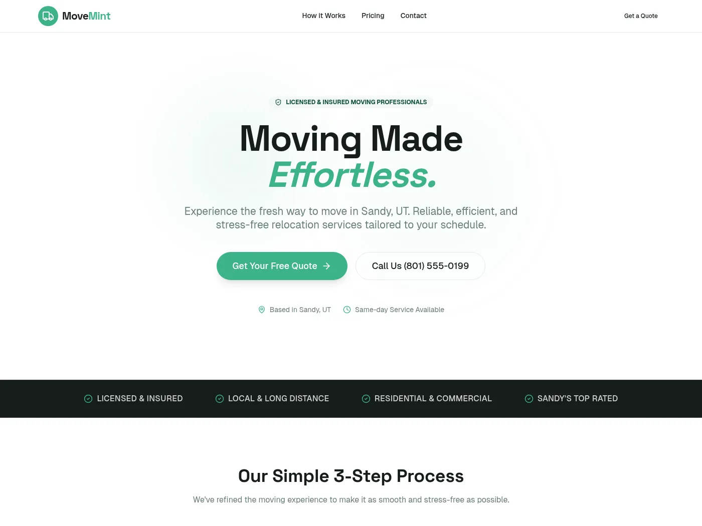 MoveMint Landing Page