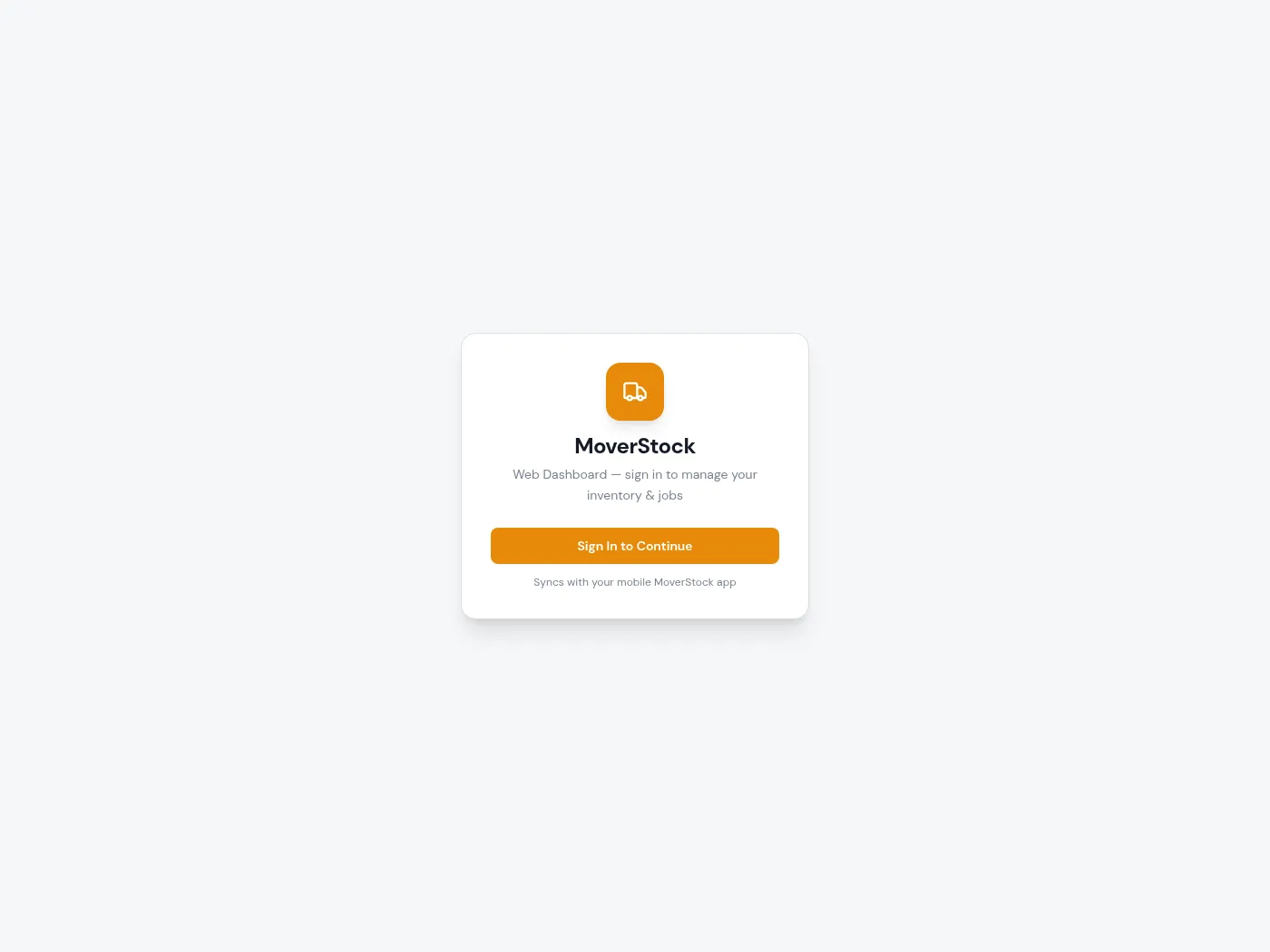 MoverStock Web Dashboard