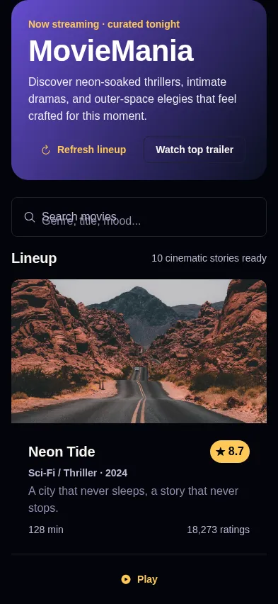 MovieMania App