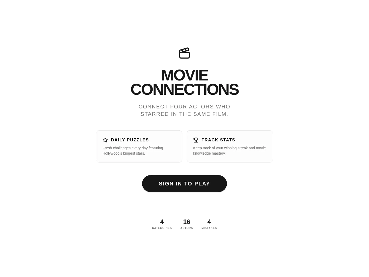 Movie Connections Game