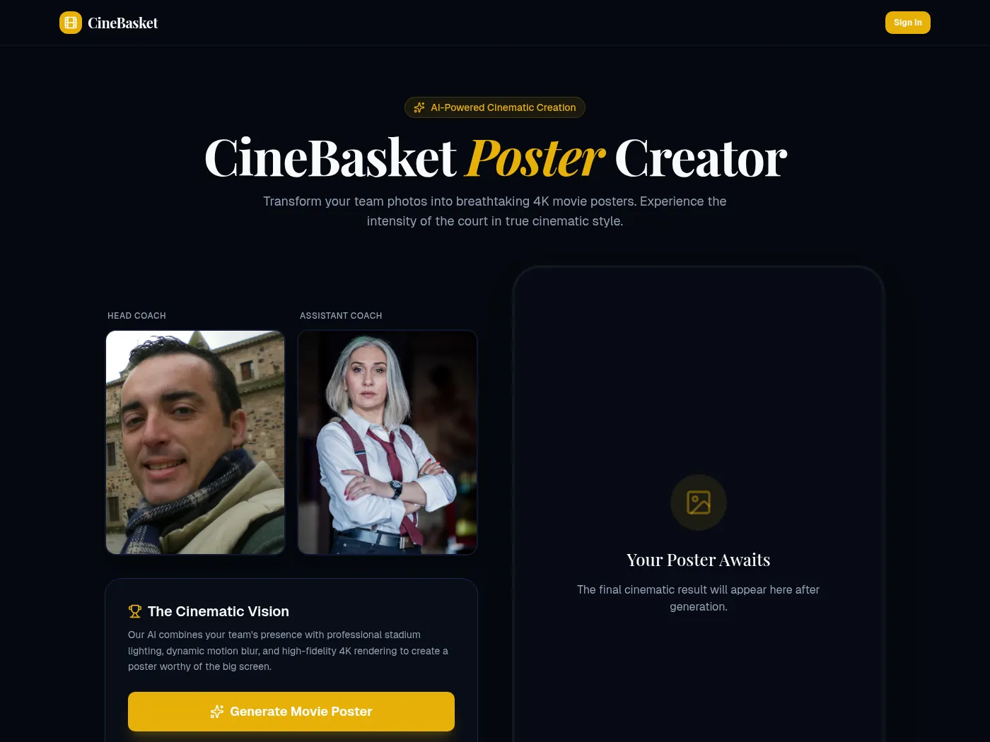 CineBasket Poster Creator