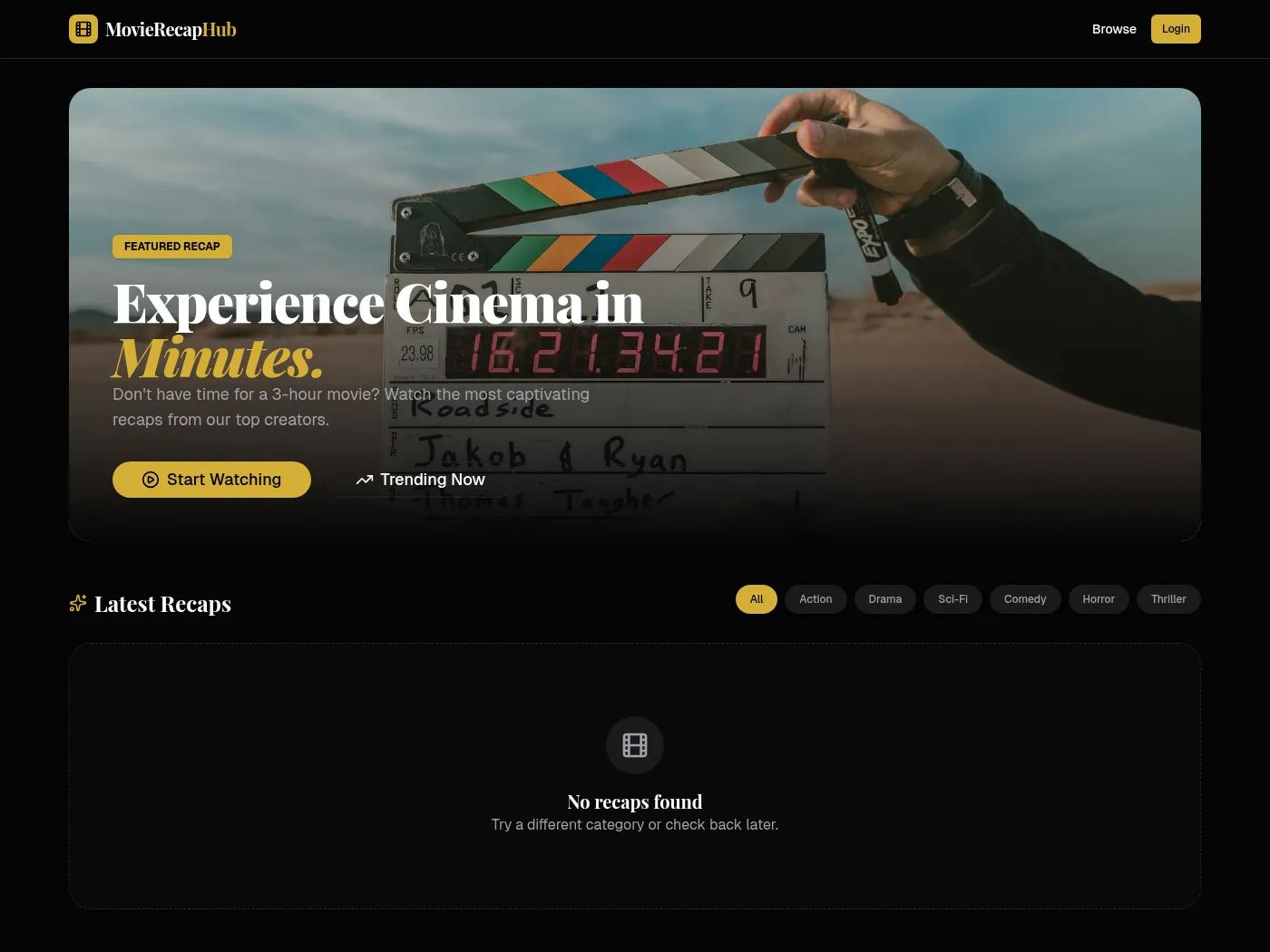 MovieRecap Hub